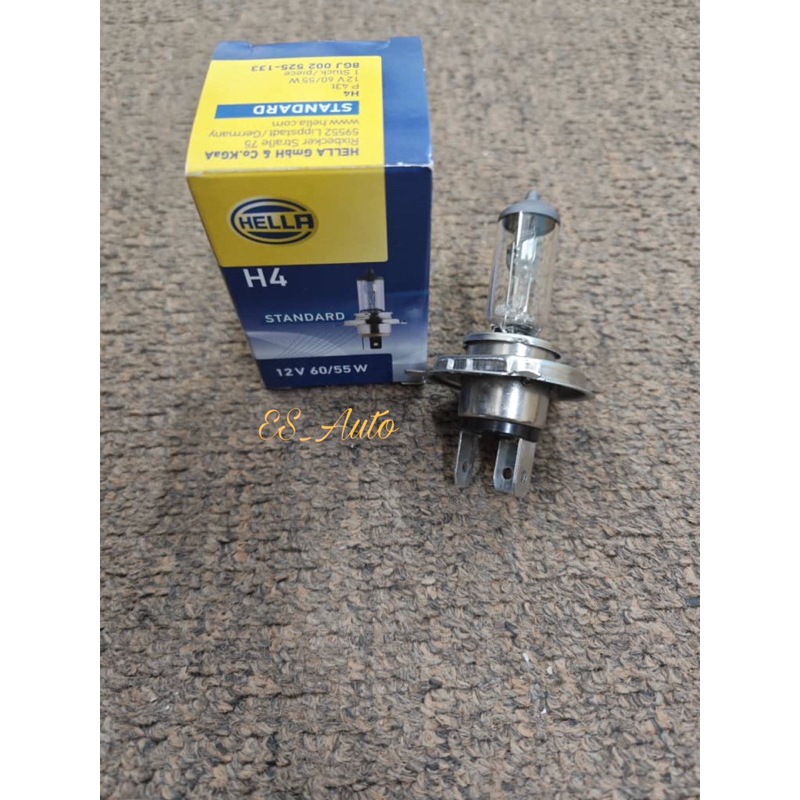 *HELLA STANDARD H4- BULB 12V (60/55W) ISWARA, WIRA, GEN2, PERSONA, BLM ...