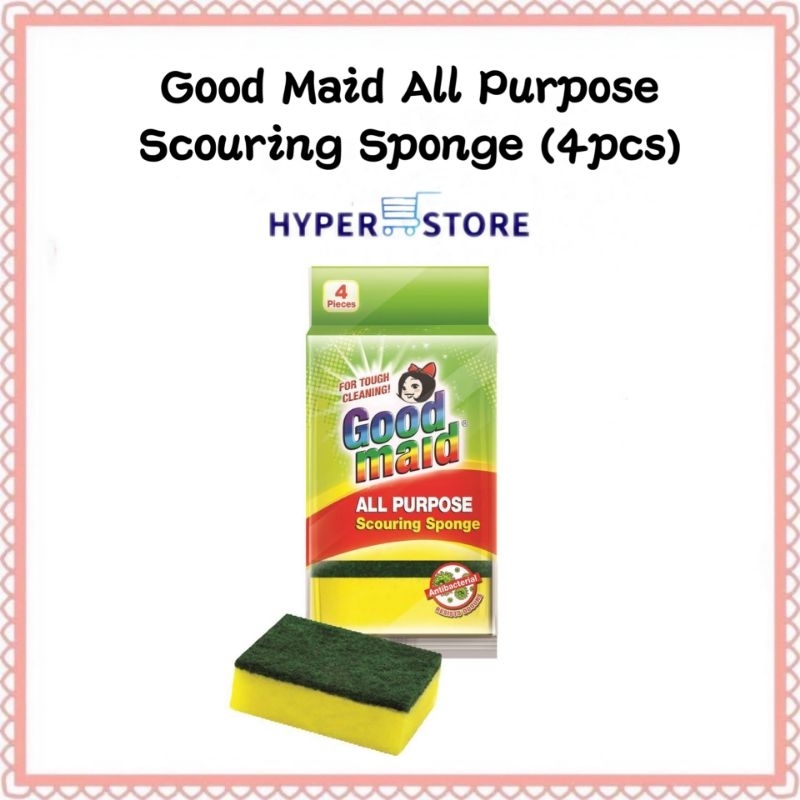 Good Maid All Purpose Scouring Sponge (4pcs) | Shopee Malaysia