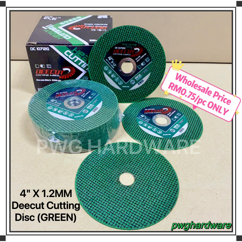 (1PCS) DEECUT 4" X 1.2MM X 16MM STAINLESS STEEL & METAL CUTTING DISC ...