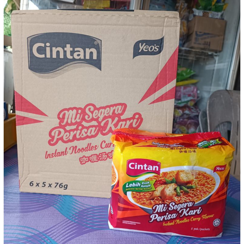 Yeos Cintan Mi Segera Perisa Kari 6 x 5 x 76g (Per Carton) with Bubble ...