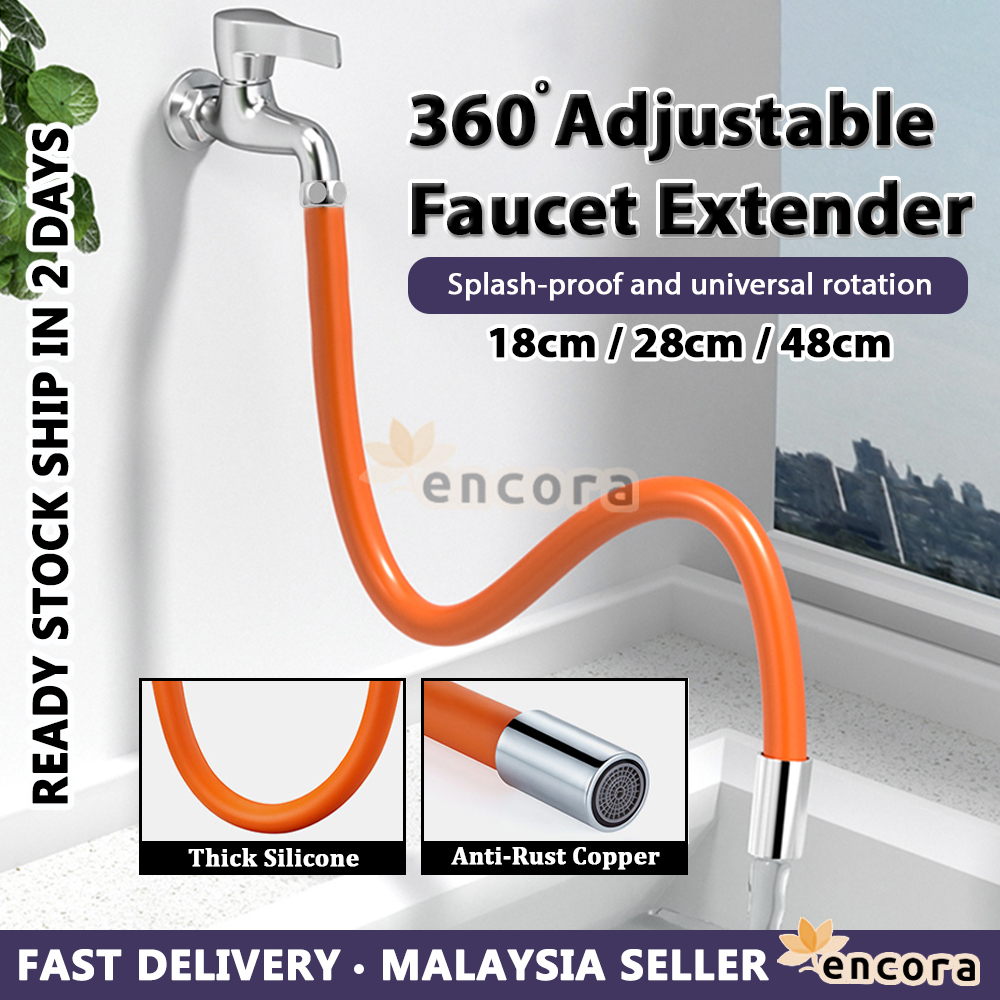Encora Flexible Universal Rotating Hose Water Tap Faucet Extension 360 ...