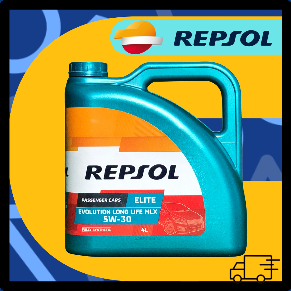 REPSOL ELITE Evolution Long life MLX ENGINE OIL 5W-30 4L API SN/CF ...