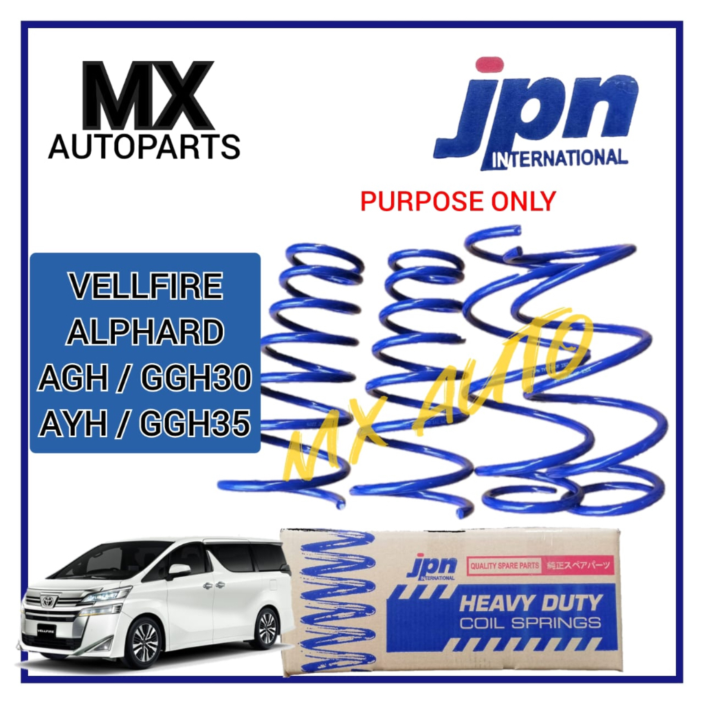 JPN INTERNATIONAL HEAVY DUTY COIL SPRING TOYOTA ALPHARD VELLFIRE AGH30 ...