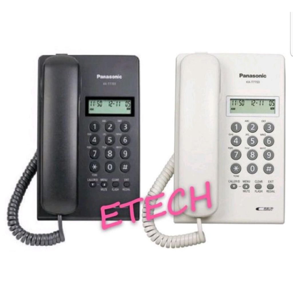 Panasonic KX-T7703 Single Line Telephone Display Caller ID PABX WHITE ...