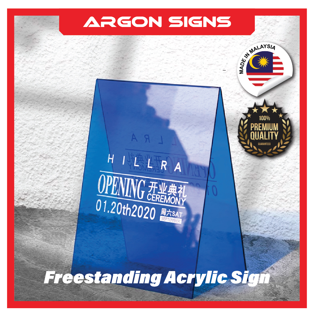 Ins Acrylic Standing Sign | Custom Made Freestanding A Shape Acrylic ...