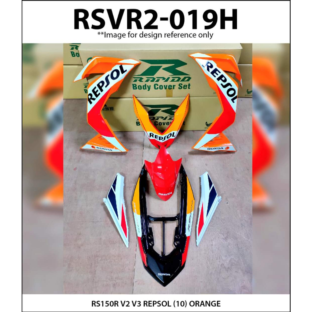 Rapido Cover Set Honda RS150R V2 V3 Repsol (10) Blue Red White Yellow Accessories Motor RS150 ...