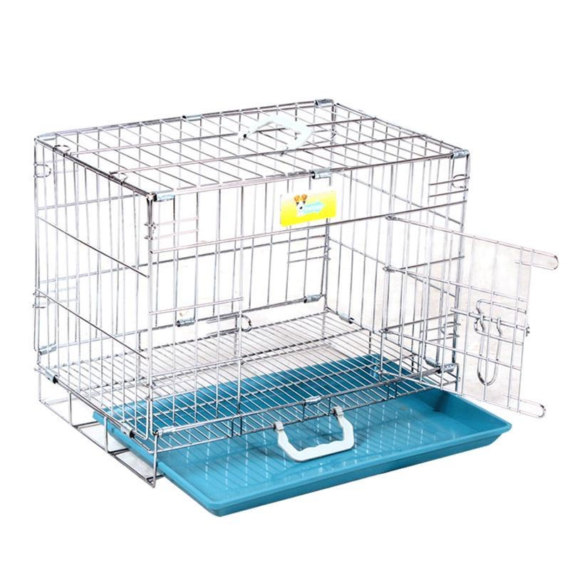 Stainless steel dog cage foldable pet cage medium and small cat cage ...