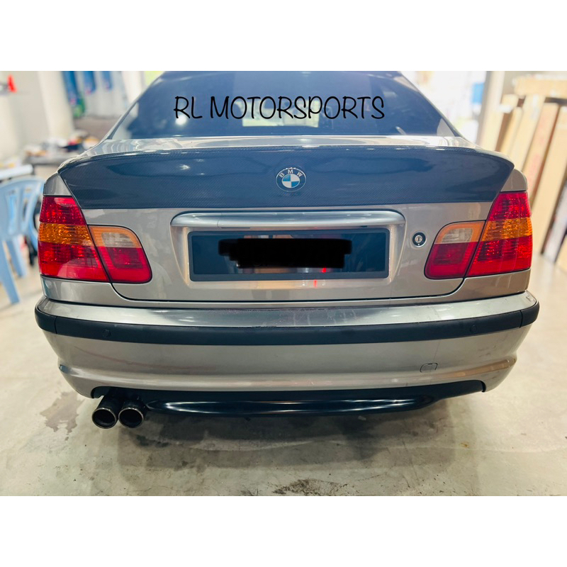 BMW e46 3 series 4D sedan csl carbon fiber fibre spoiler lip wing rear ...