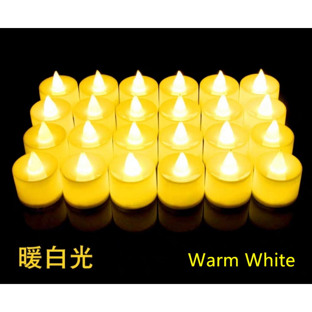 (Free Battery) One Box LED Candle LED Night Lamp Romantic Candle Lampu ...