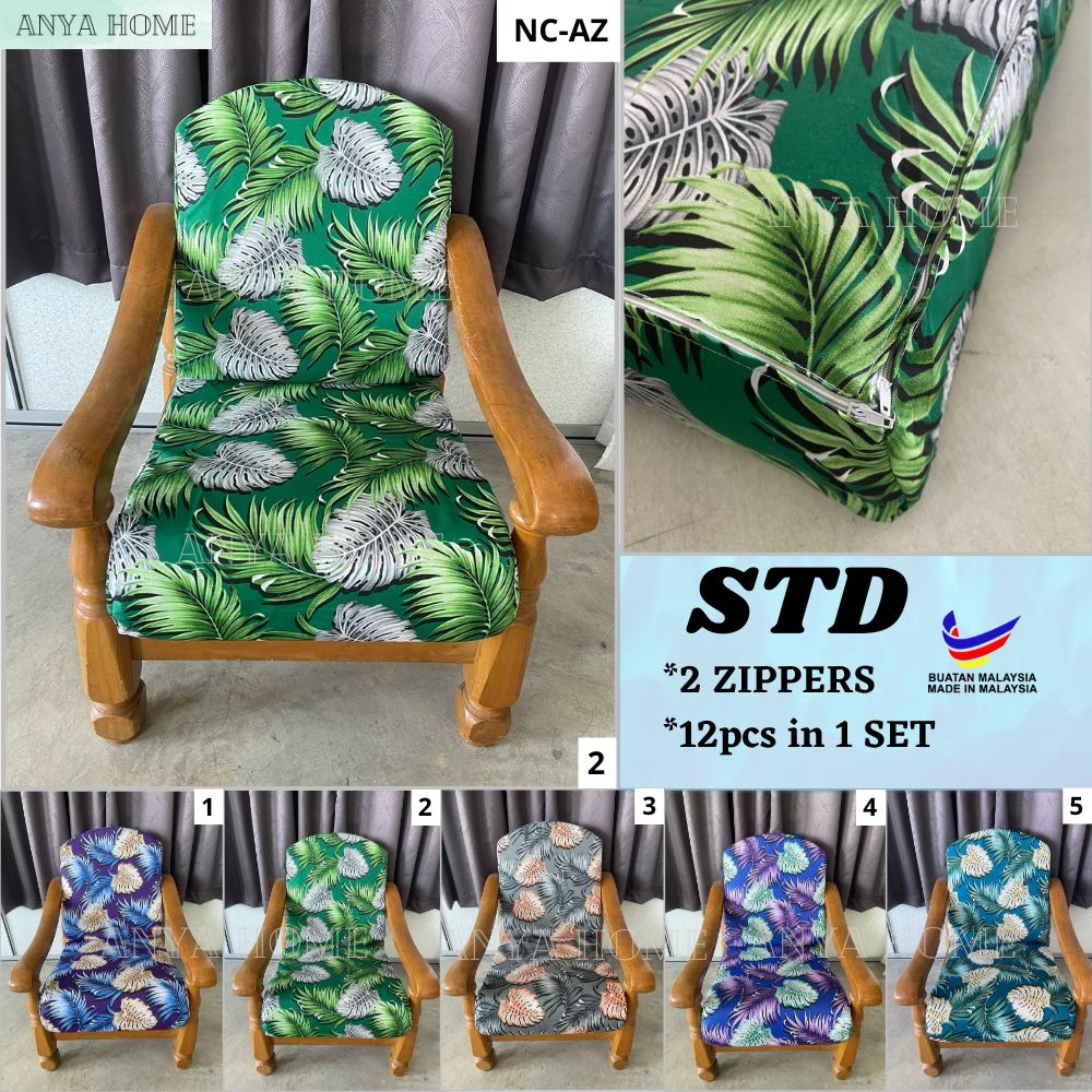 Sarung Kusyen Bujur Bulat Standard STD 12pcs in 1 set 2 zippers Cushion ...