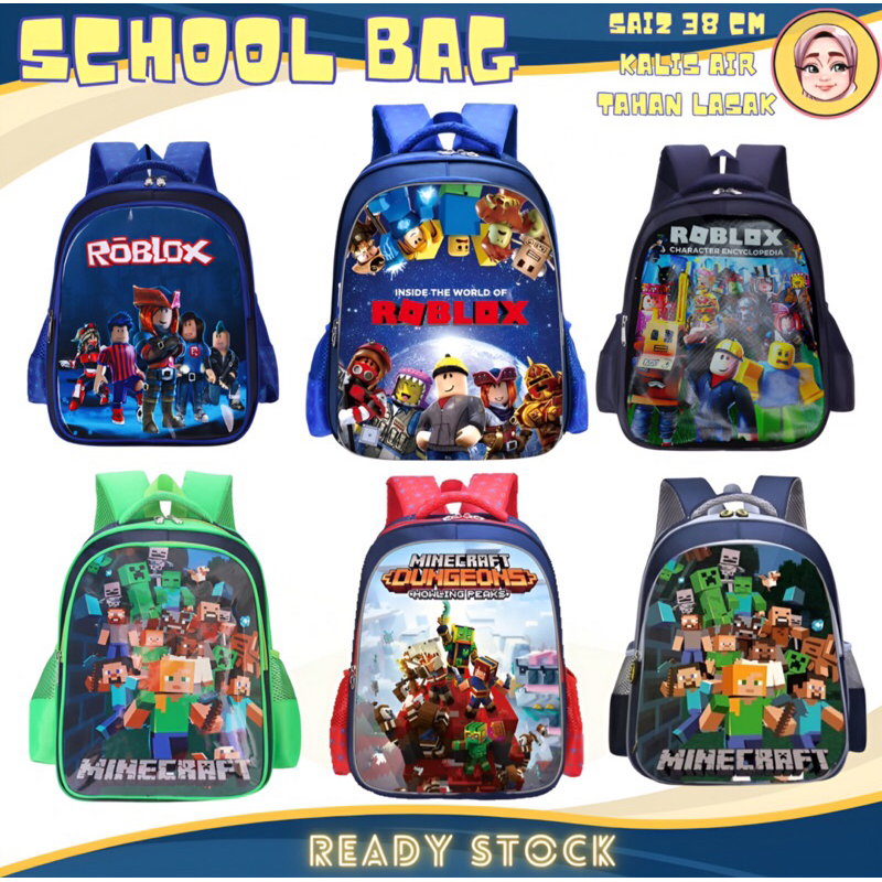 NEW 38cm Kids Cartoon Backpack Bag Pack School Bag Beg Sekolah Bag ...