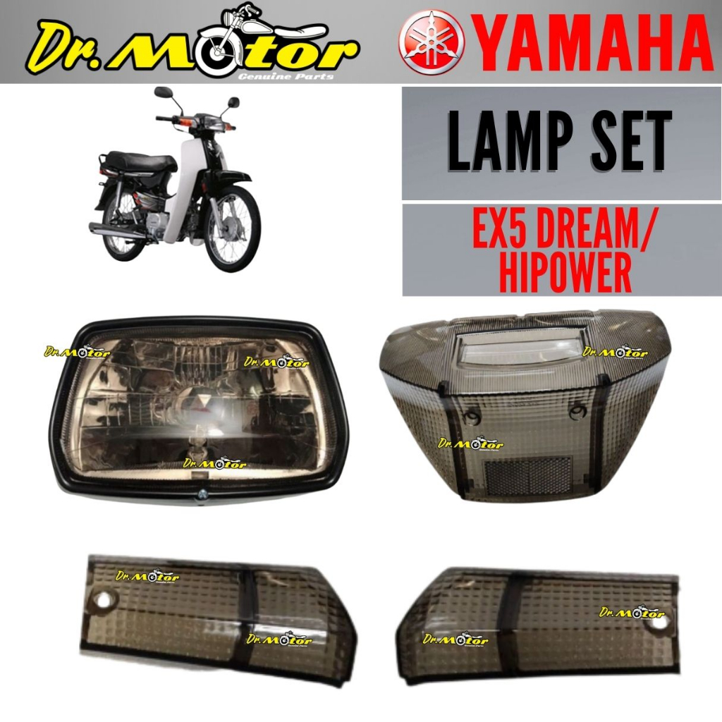EX5 DREAM HIPOWER Head Lamp Smoke Tinted Lampu Depan HeadLamp Taillamp Lampu Belakang Tail Lamp ...
