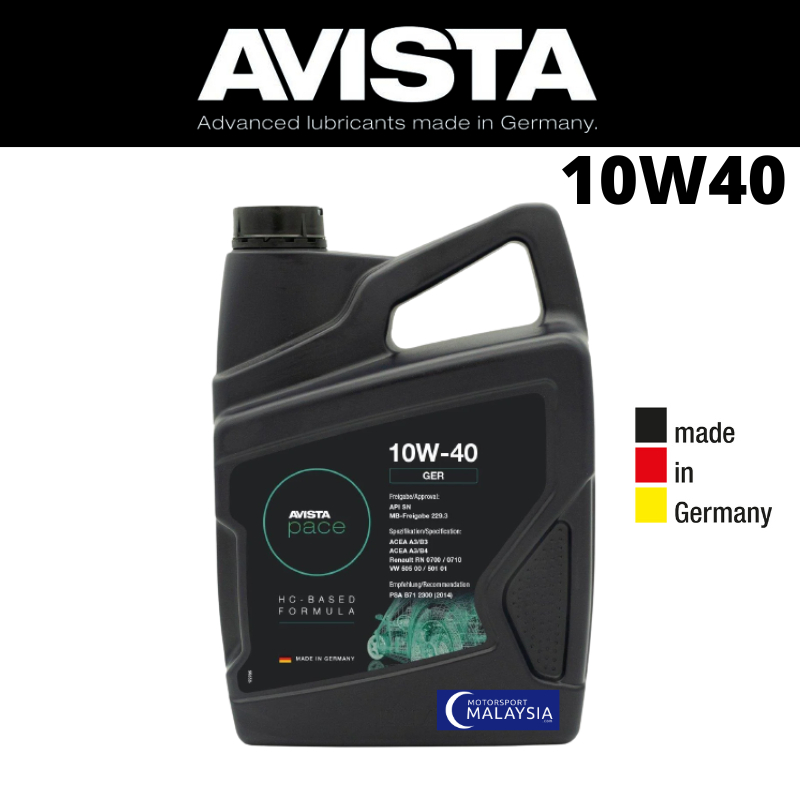 10W40 Continental Engine Oil Germany - AVISTA PACE GER FS 10W-40 Semi ...