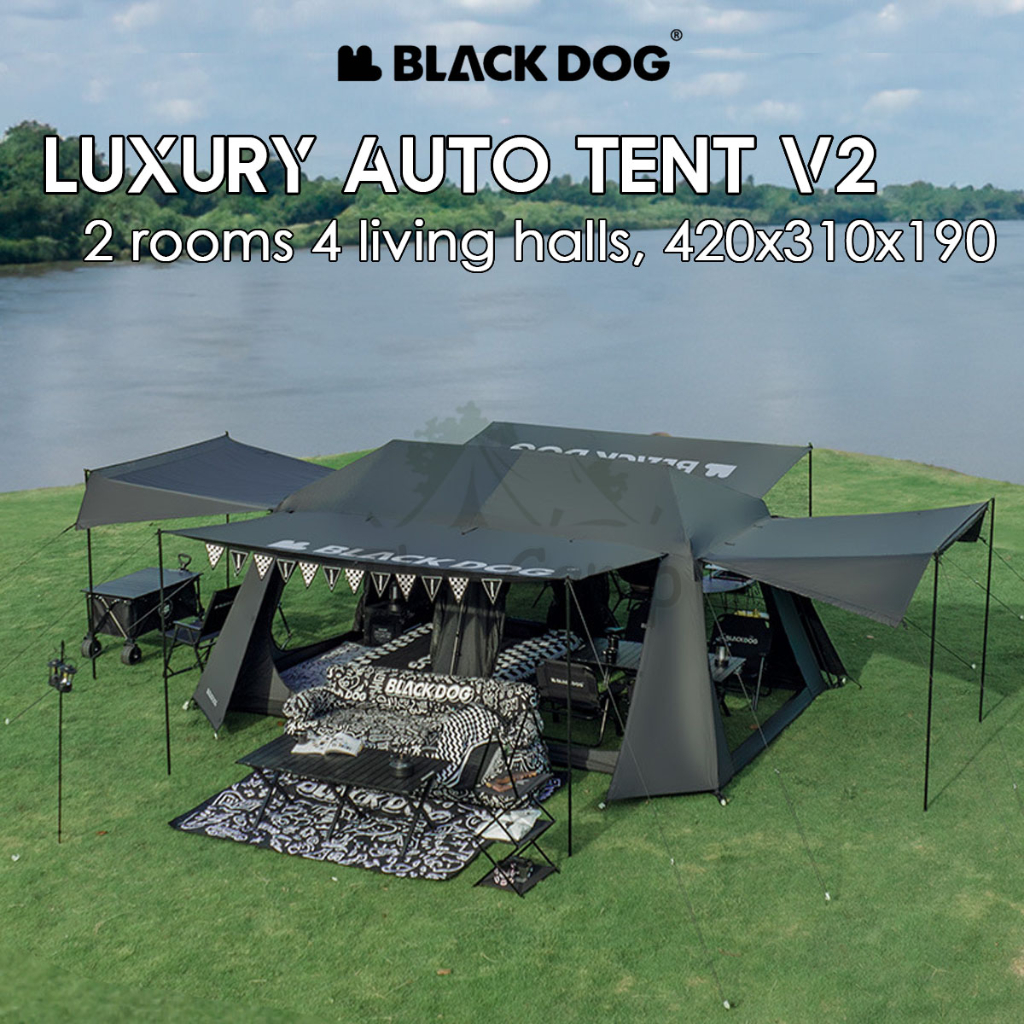 Blackdog V2 Luxury Automatic Tent 2.0 Cinema 2 Room 4 Hall Villa ...