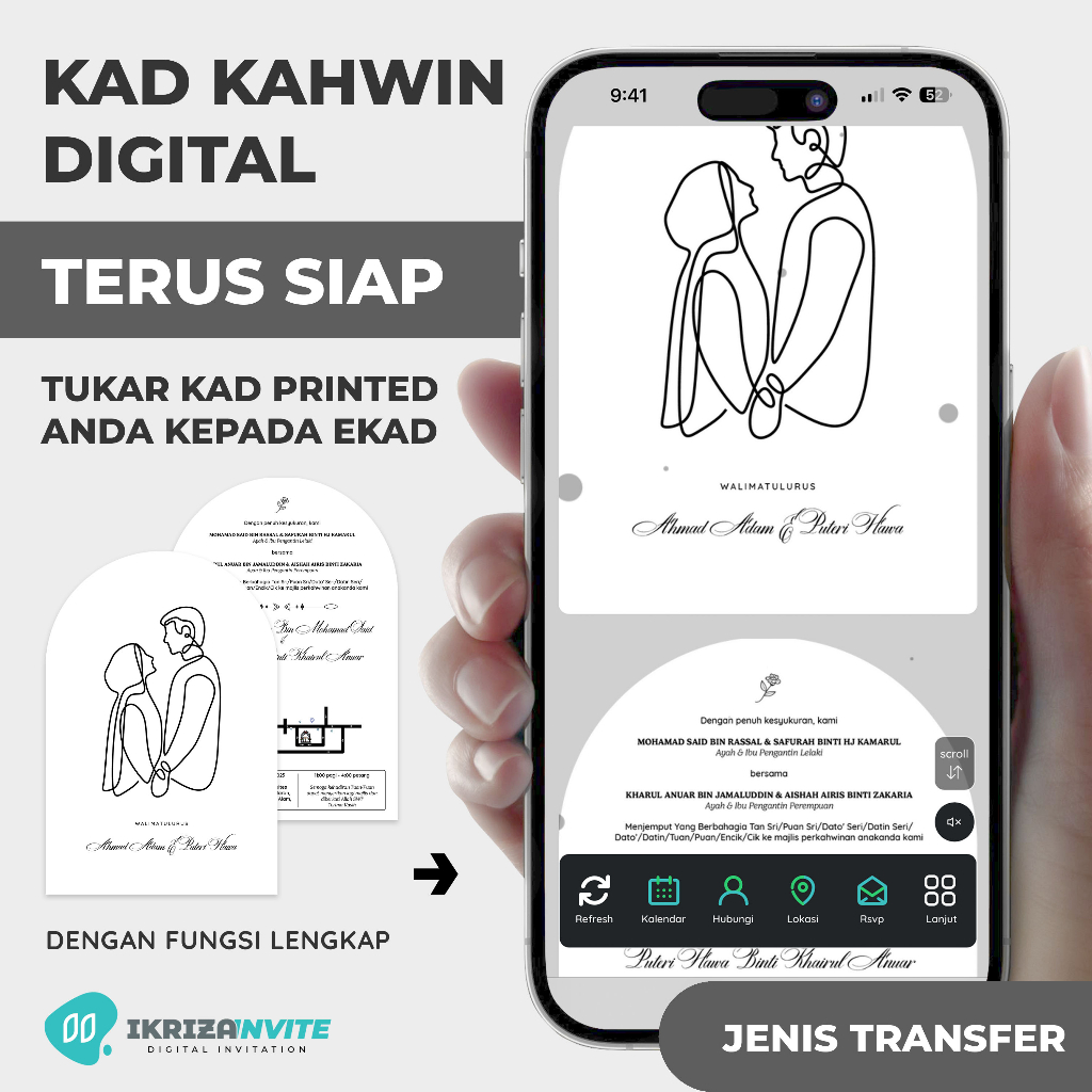 [TERUS SIAP]* - KAD KAHWIN DIGITAL - EKAD / ECARD - JENIS TRANSFER ...