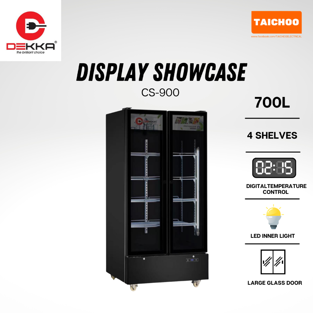 Dekka 2 Door Display Chiller/Showcase 700L CS-900 | Shopee Malaysia