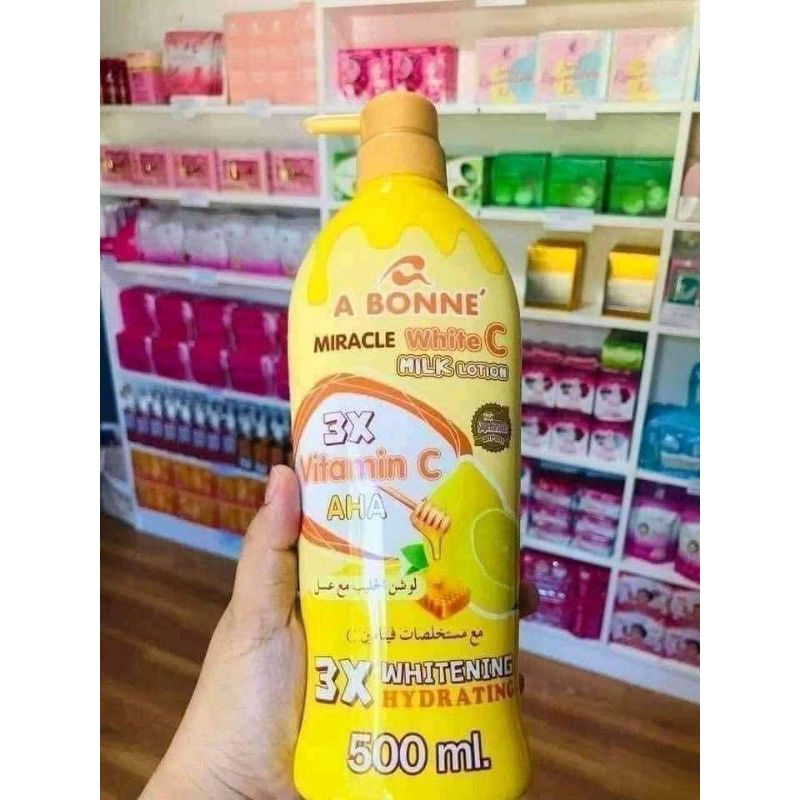 💯A bonnie miracle white c milk lotion 500ml | Shopee Malaysia