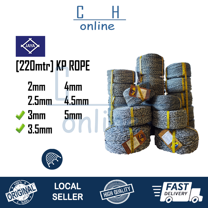 JAYA & WD Brand [220mtr] 3mm,3.5mm Tali Rawai / KP Rope | Shopee Malaysia
