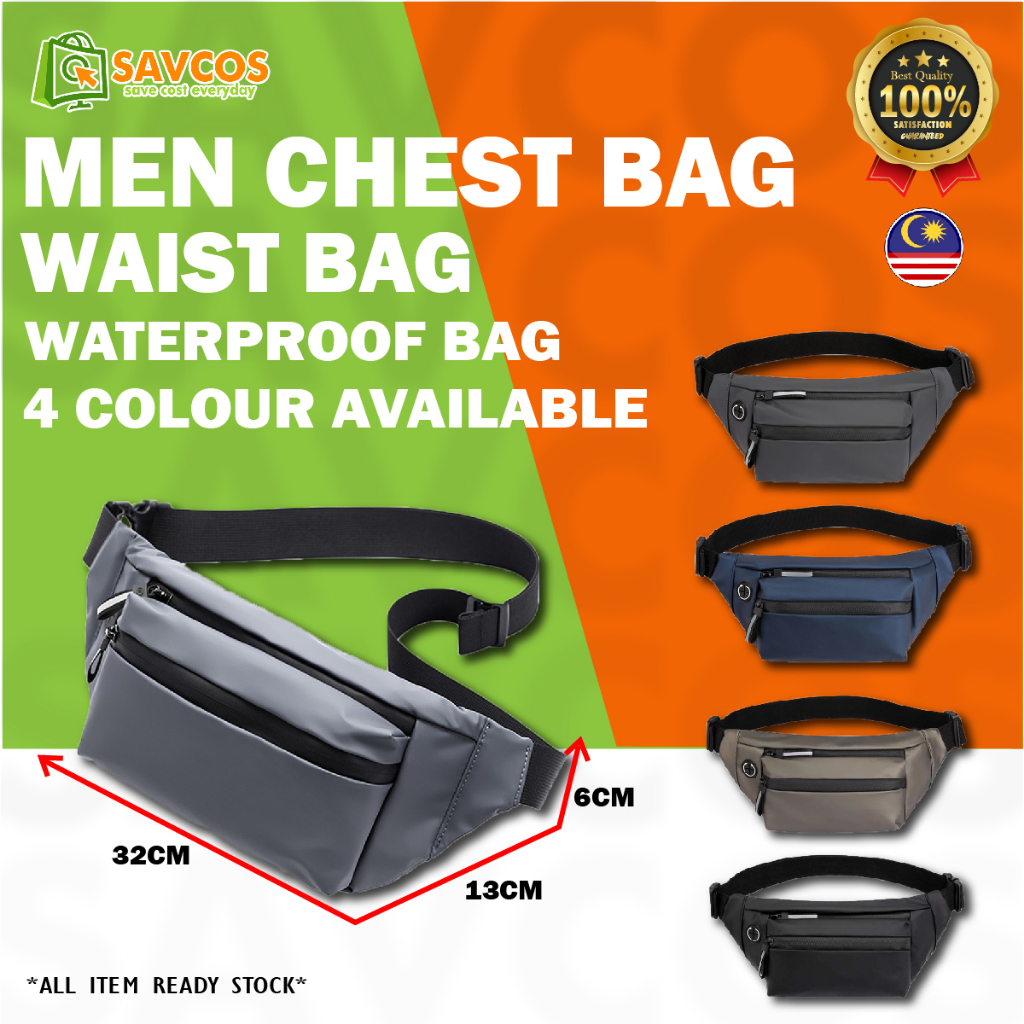 SAVCOS Ready stock Men chest bag Men waist Bag Men's Shoulder bag ...