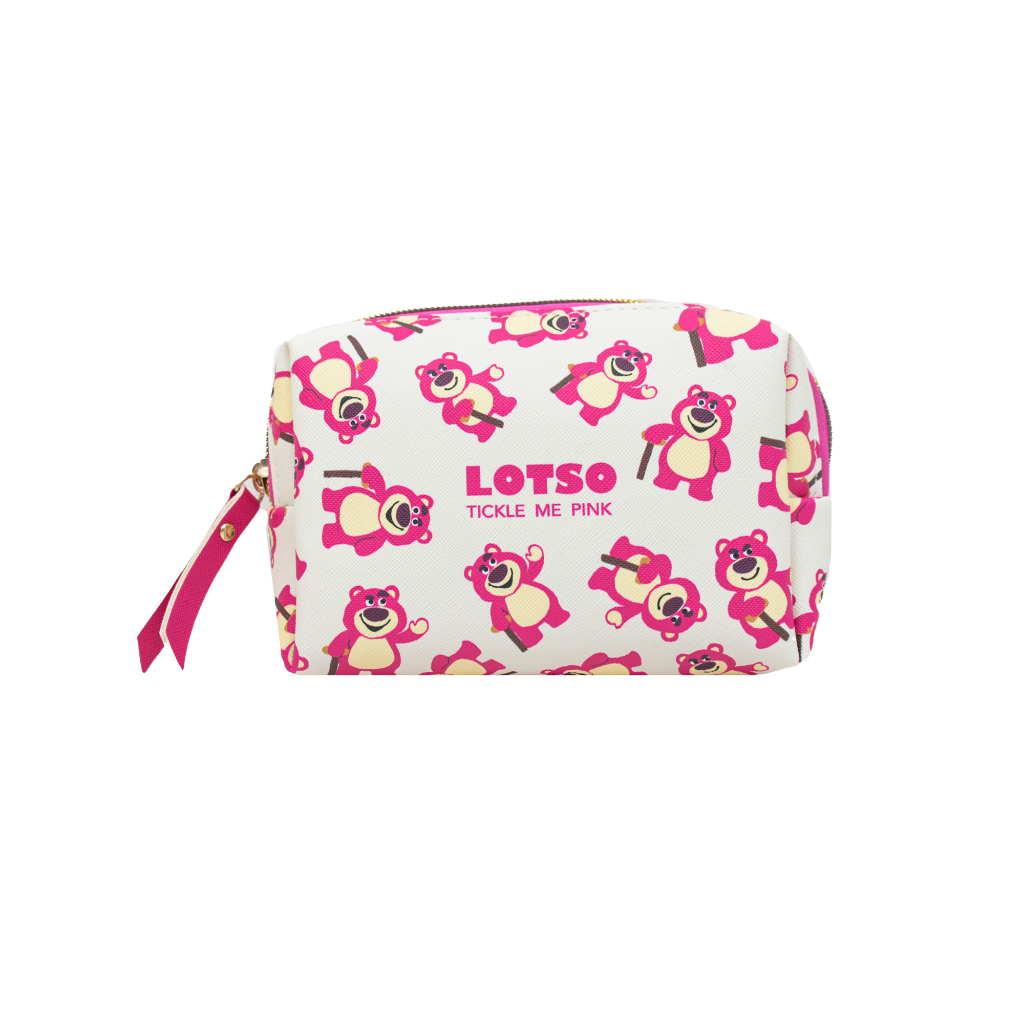 Disney Pixar Lotso Small PVC Square Cosmetic Bag - Tickle Me Pink ...