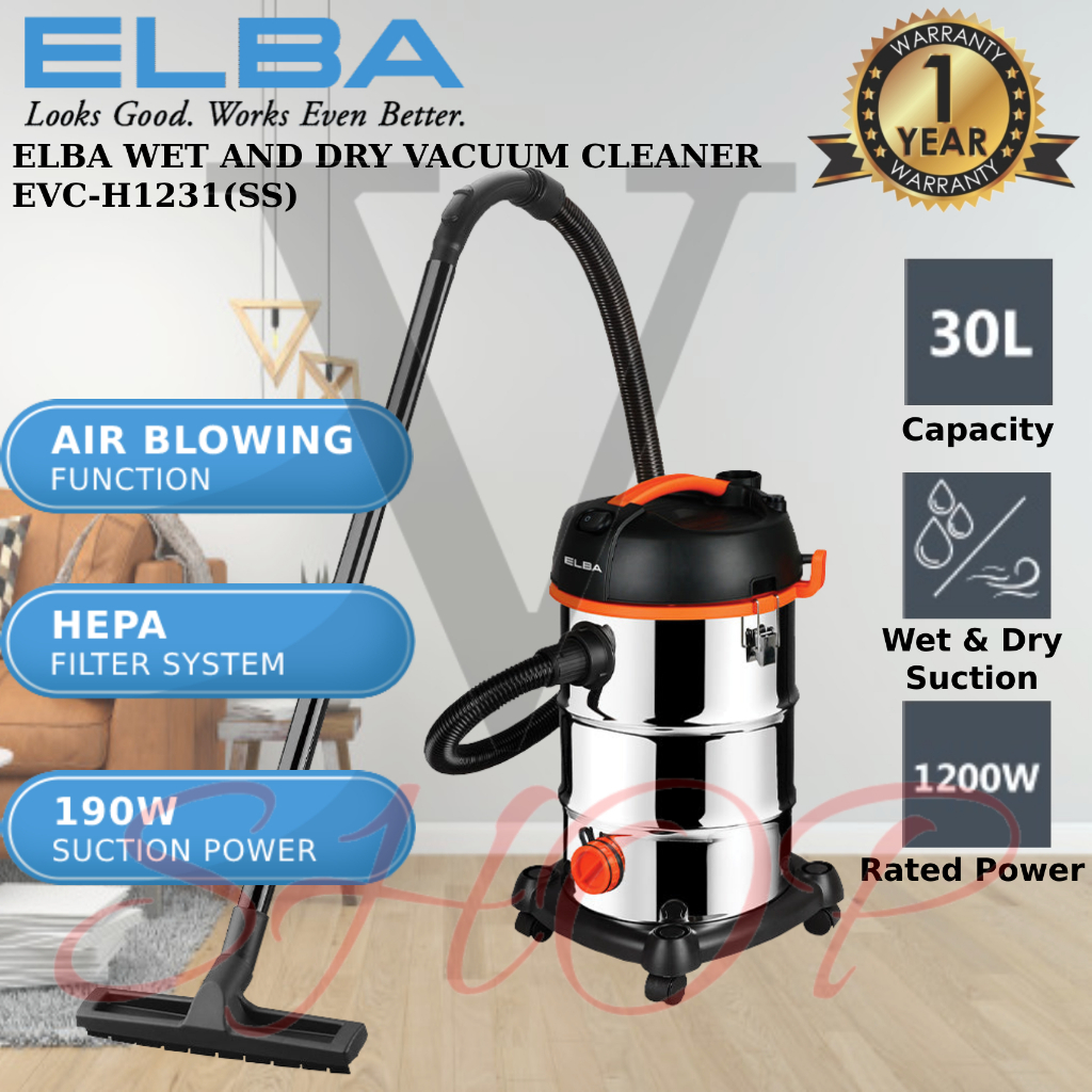 ELBA 1200W WET & DRY VACUUM CLEANER EVC-H1231(SS) // MORGAN 2 IN 1 600W STICK VACUUM CLEANER MVC ...