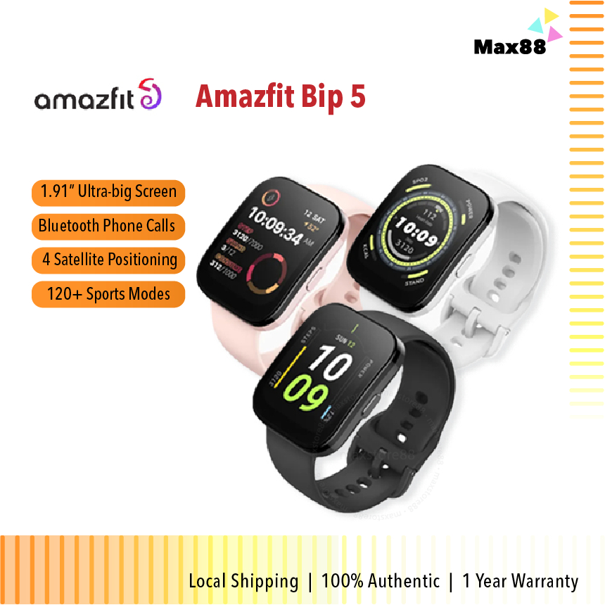 Amazfit Bip 5 A2215 Bluetooth Calling Smartwatch 1.91" Large Display 26 ...