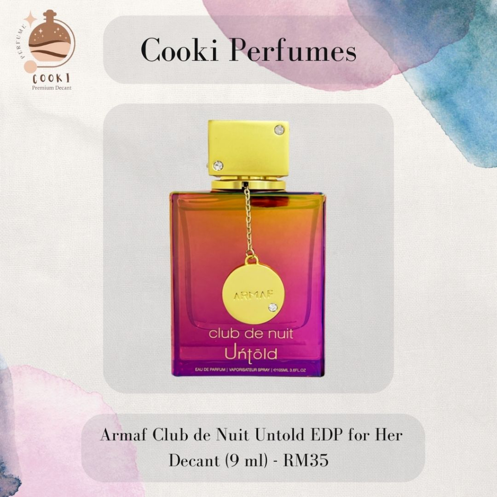Armaf Club de Nuit Untold EDP Unisex (Decant / Repacked) | Shopee Malaysia