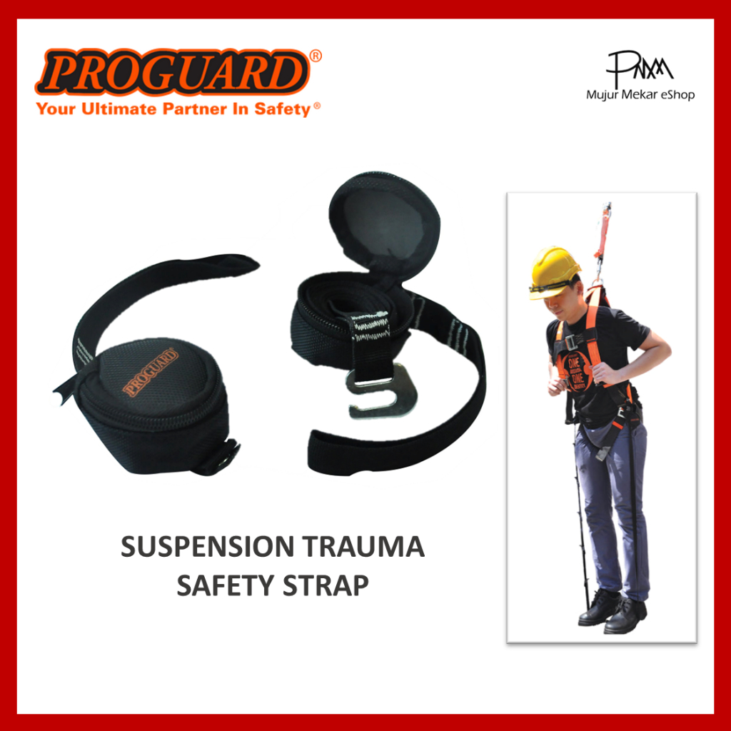 PROGUARD Suspension Trauma Safety Strap - Wear with Body Harness, Extra ...
