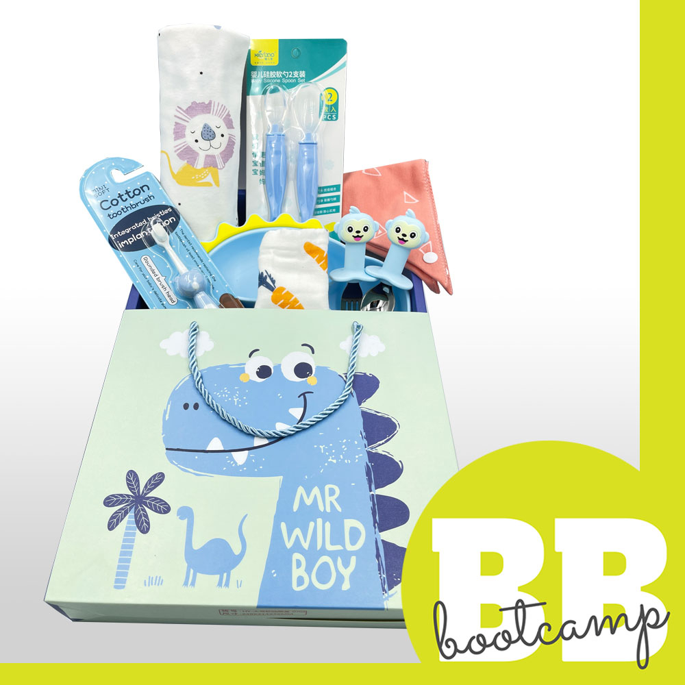 Cute2 Blue Dinosaur Gift Set (Suitable for newborn - 12 months) | Shopee Malaysia