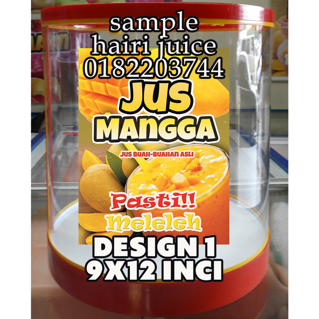 Sticker Air Balang Jus Mangga Kalis Air | Shopee Malaysia