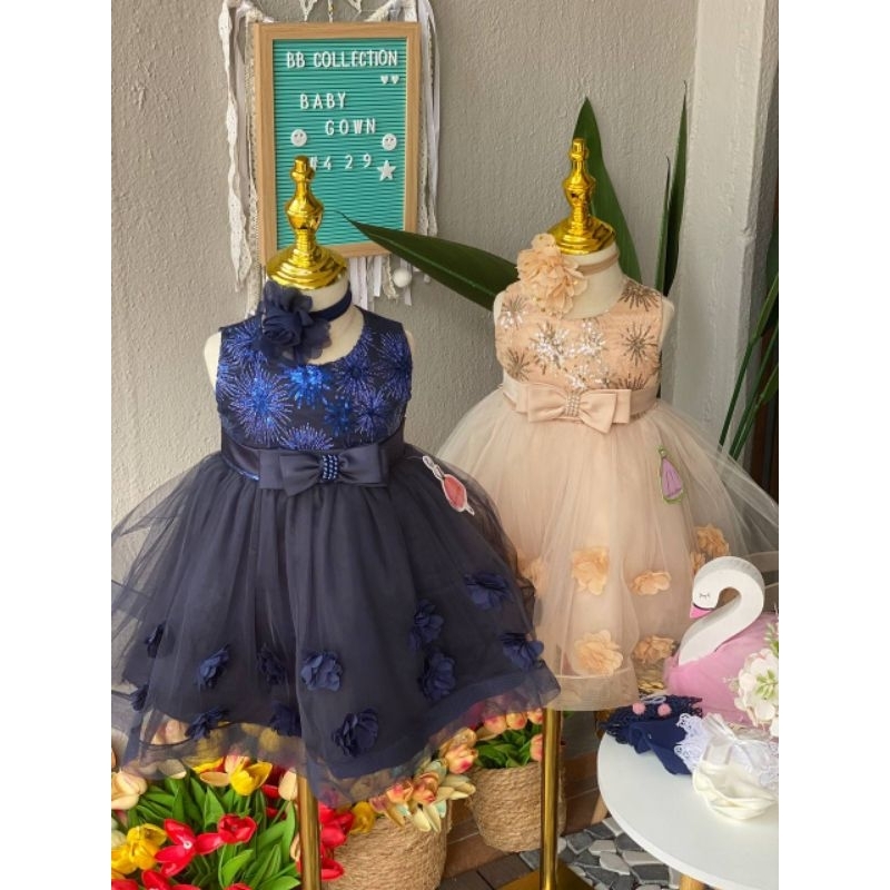 1Y-3Y Baby Newborn Princess 429 Sleeveless Gown Dress Kids with ...