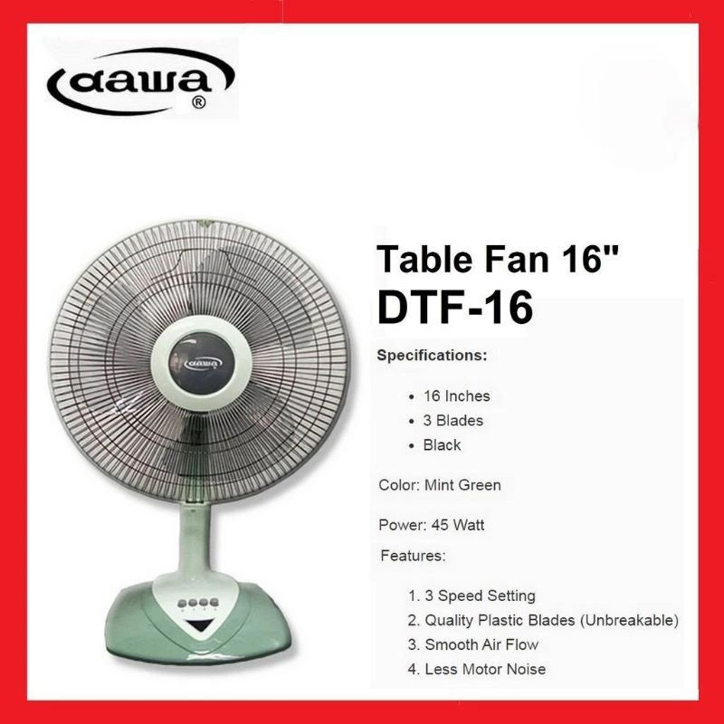 TABLE FAN [ Dawa 16" Or 18" Table Fan ] SIRIM APPROVED | Shopee Malaysia