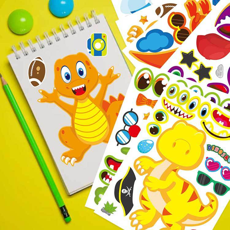 Pek Pelekat Stiker Kanak-Kanak Make-A-Face Kids DIY Vehicles Mermaid ...