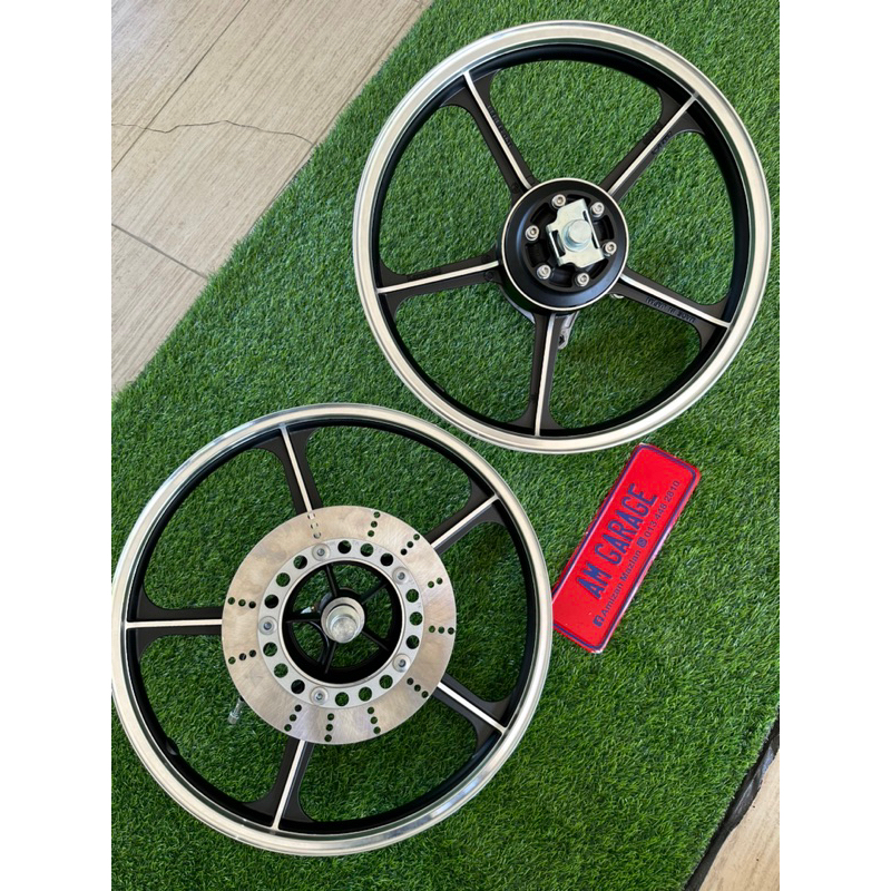 Rim KH100 YTEQ hitam fullset siap PNP RXZ complete set terus pasang ...