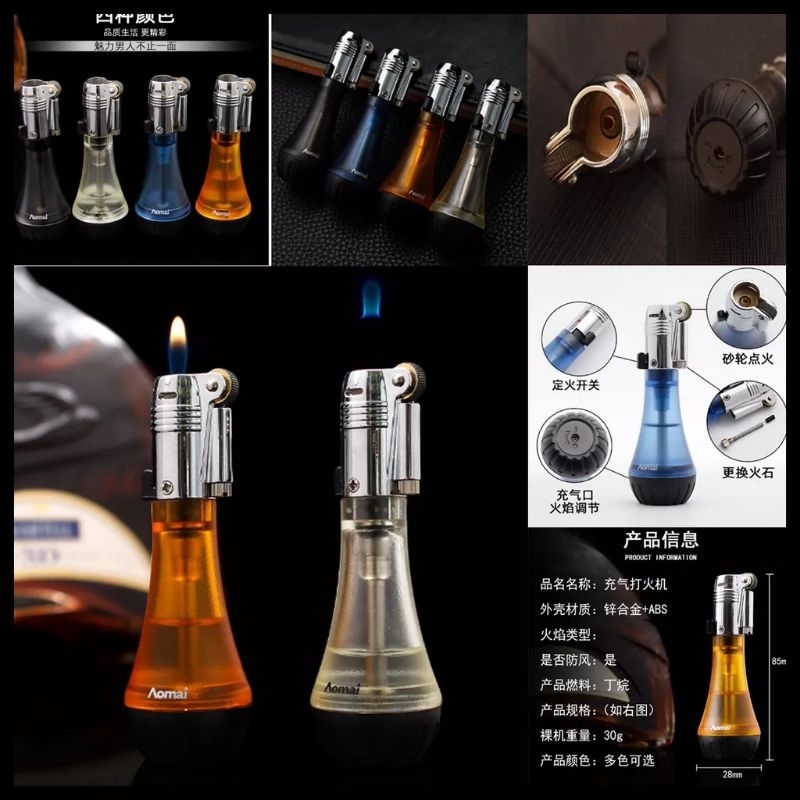 Aomai AM-7103 Ghost Flame Lighter(Api Lambung-Gas Refillable) | Shopee ...