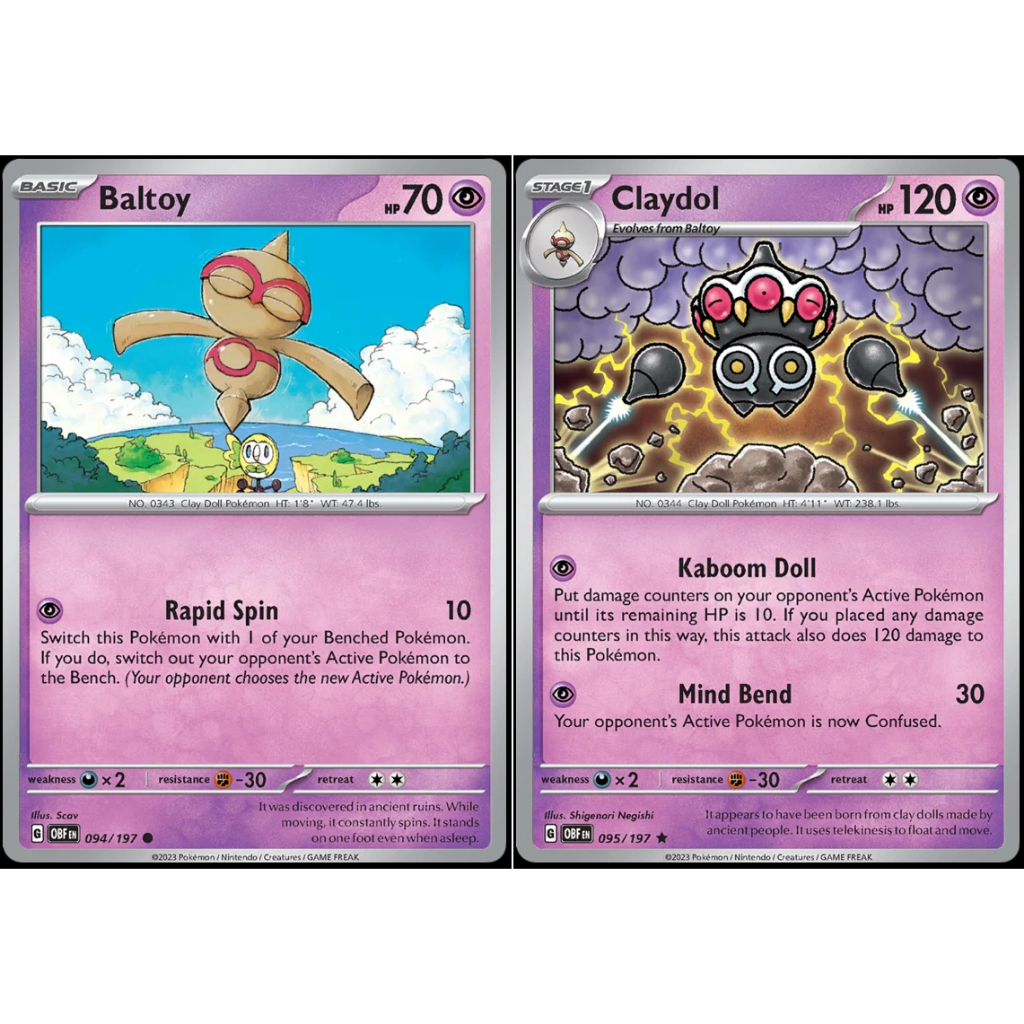 Pokemon TCG: Obsidian Flames - Baltoy / Claydol | Shopee Malaysia