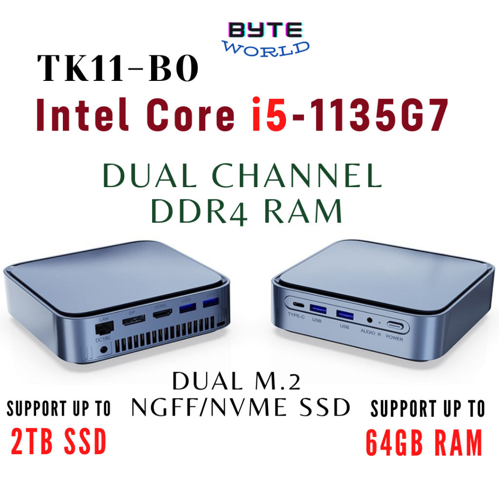 TK11-B0 Intel Core i5 1135G7 Mini PC Windows 11 1TB NVME PCIE SSD 32GB ...