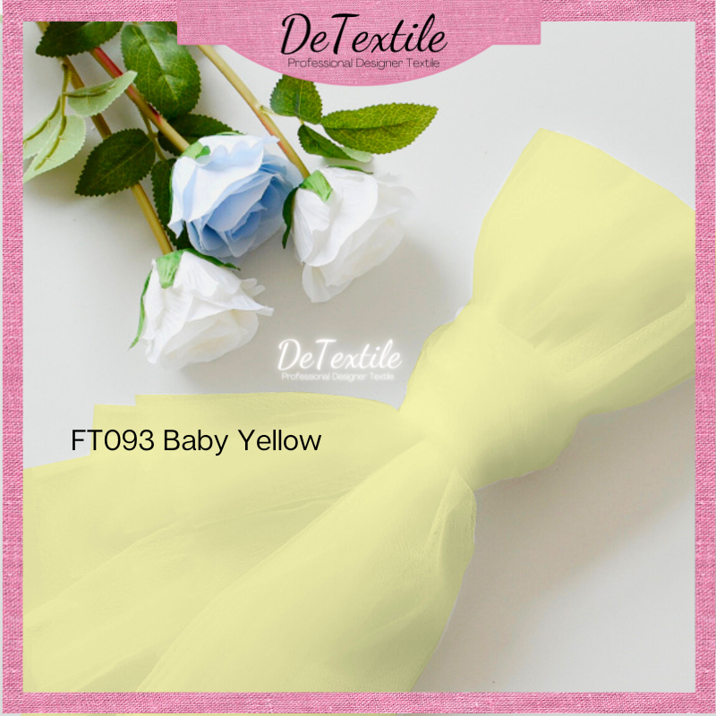 DeTextile Premium Tulle Bridal Soft Net Kain Net Lembut Murah Bidang ...