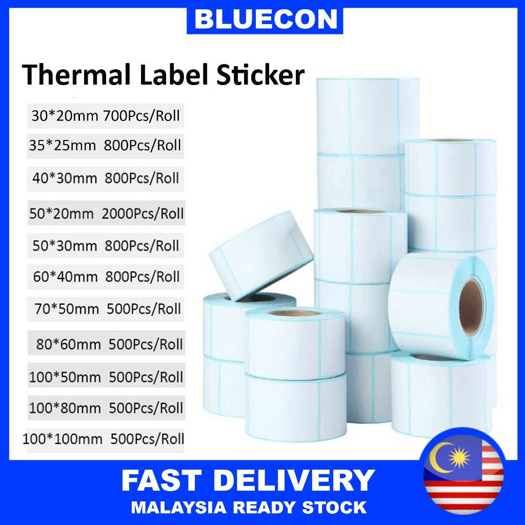 Thermal Label Sticker Thermal Paper Barcode Label Price Tag Label ...