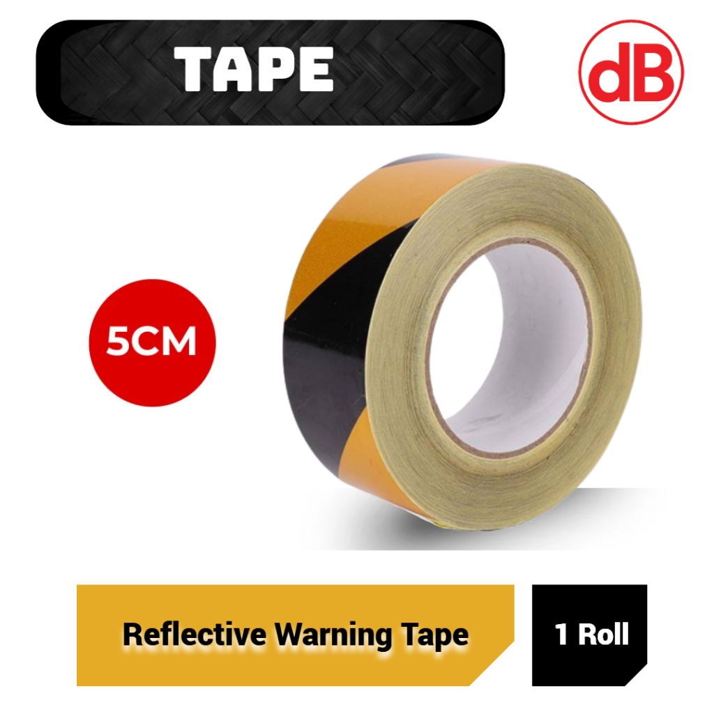 SH501 Reflective Warning Tape (Yellow/Black)5cm x 45m | Shopee Malaysia