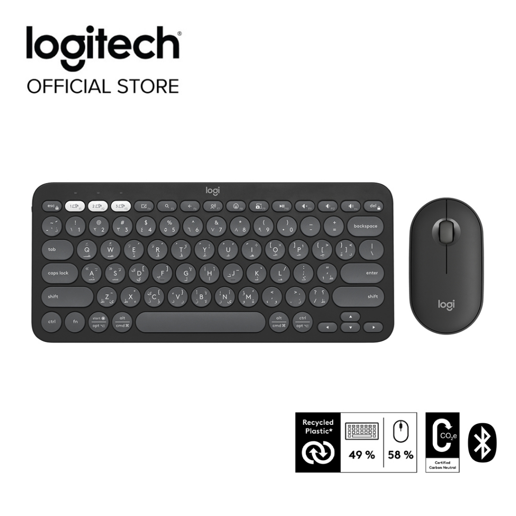 Logitech Pebble Keys 2 K380s + Logitech Pebble Mouse 2 M350s Combo Set ...