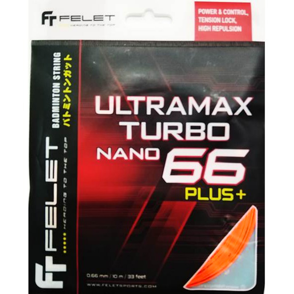 [100% ORIGINAL] FELET Ultramax Turbo Nano 66 Plus Badminton String High ...