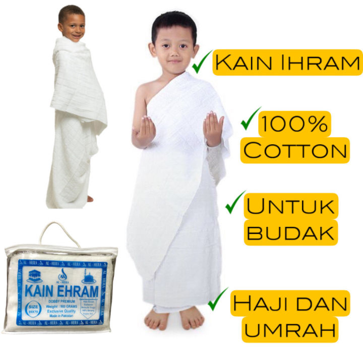 Kain Ehram Kanak-Kanak Kain Ihram Ahram Kids, Children Hajj Haji Umrah ...