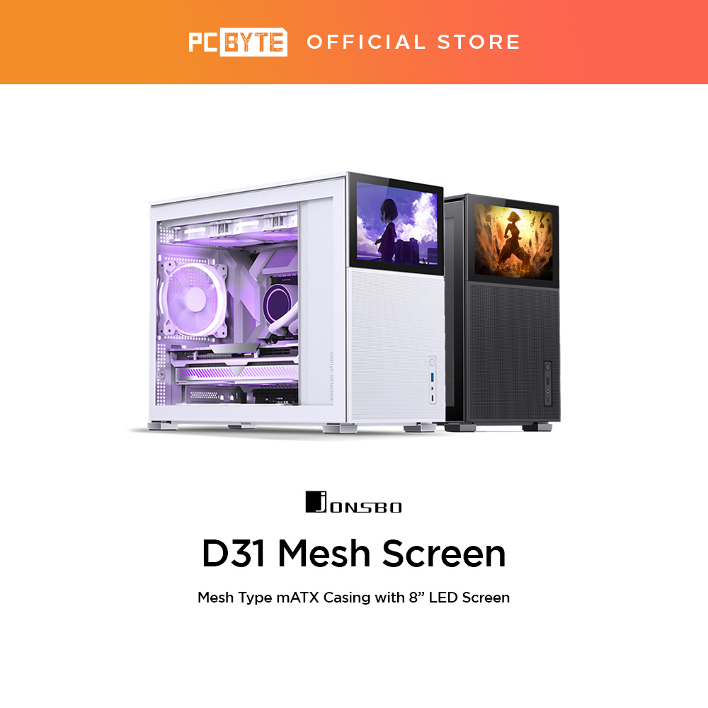 Jonsbo D31 Mesh Screen MATX Case [White/Black] | Shopee Malaysia
