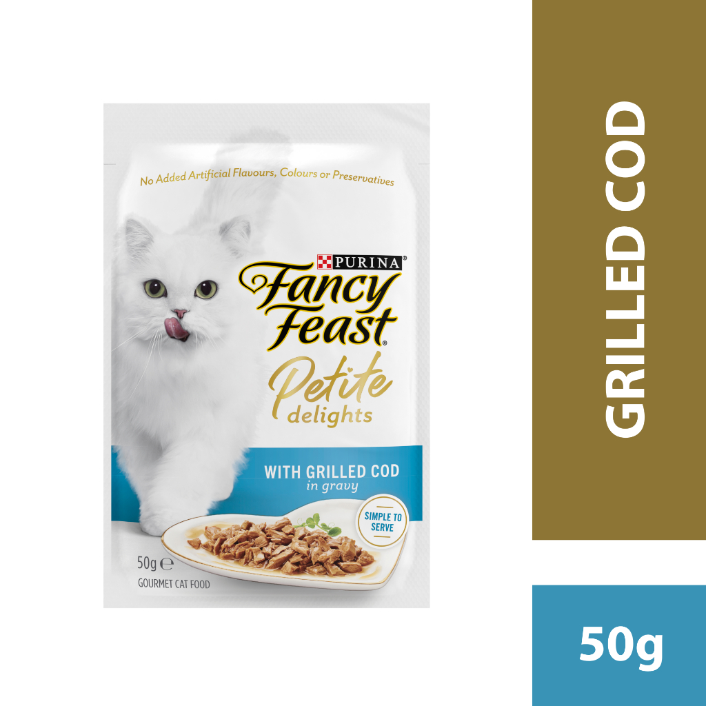 PURINA Fancy Feast Petite Delights Grilled Cod in Gravy Wet Cat Food (1 ...