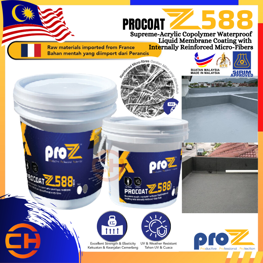 ProZ Waterproofing Procoat Z588 Supreme-Acrylic Copolymer Waterproof ...