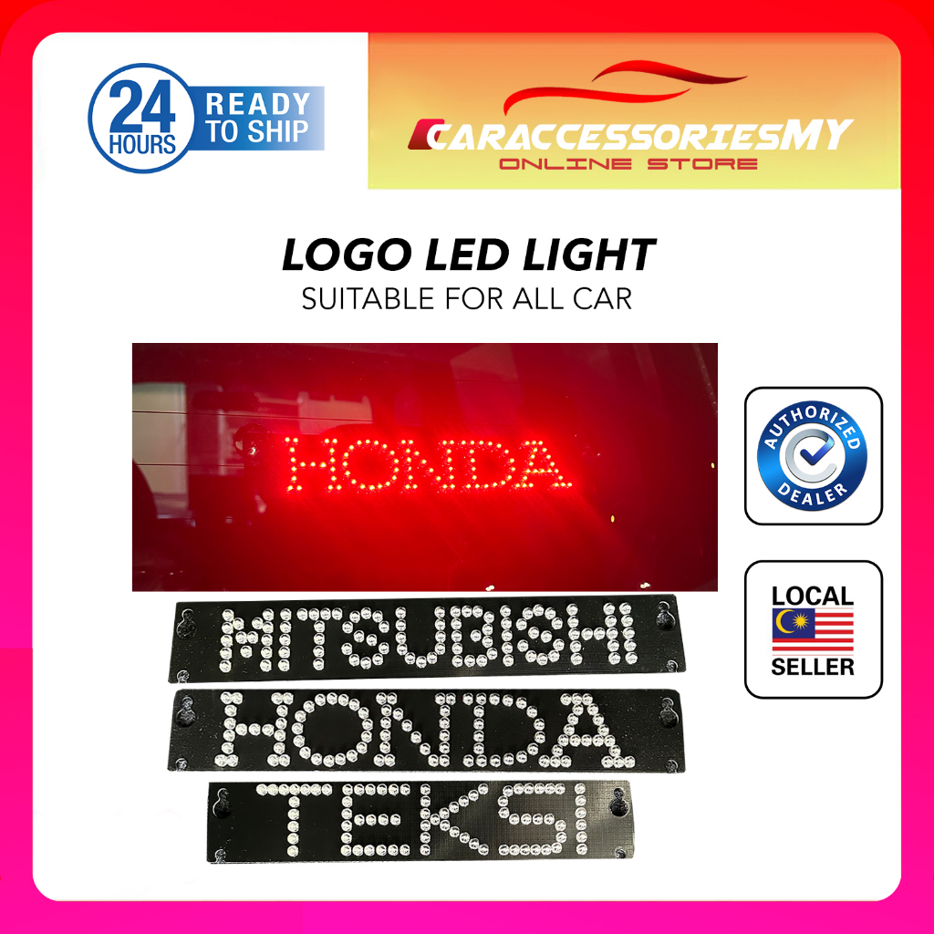 Led car logo honda mitsubishi teksi taxi jdm modified rear window ...