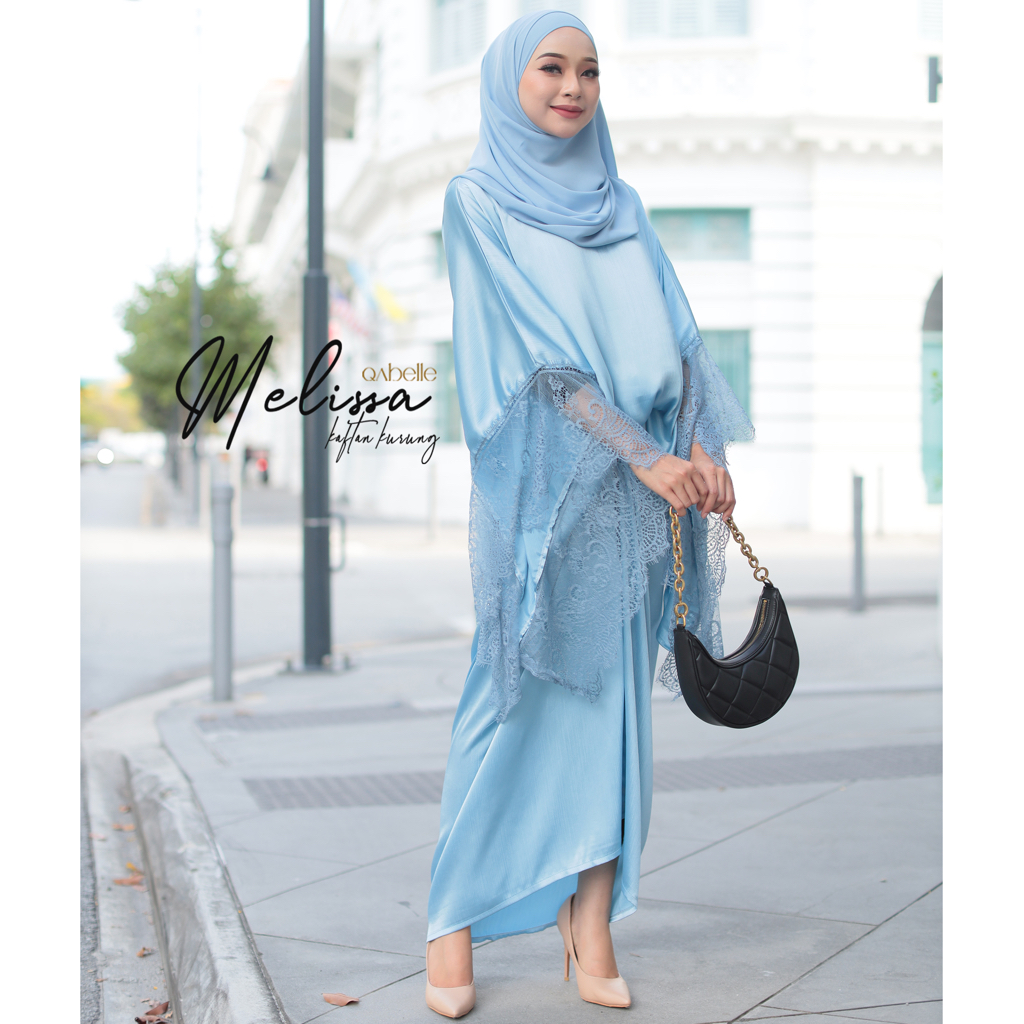 Melissa Kurung Eyelash Lace Kaftan Baggy Style Loose Instant Pario Kain ...