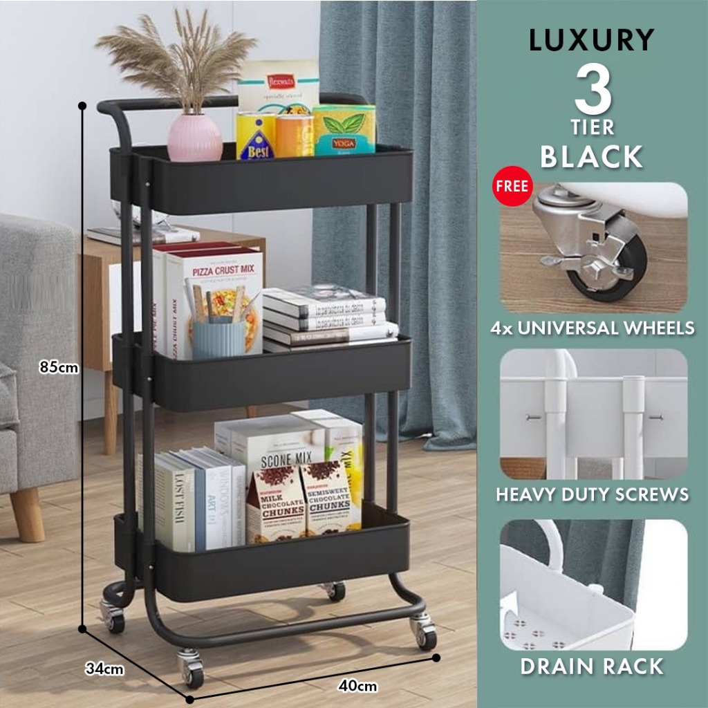 Finsso: Eco Multifunction Trolley Rack / Shelves Home Kitchen Rack Book ...