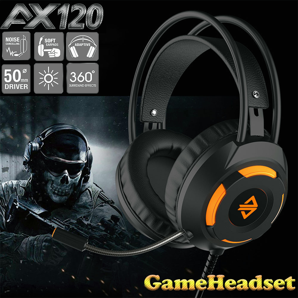 Ajazz AX120 Professional Gaming Headset With Mic Noise Cancellation ...